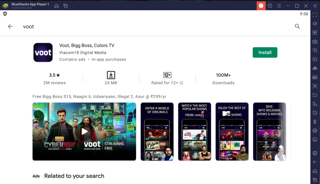 Download Voot App for PC/Laptop (Windows 11, 10, 8, 7)